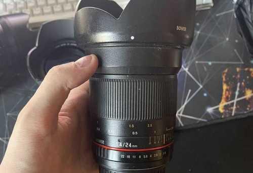 Объектив для Canon EF Bower 24mm F1.4