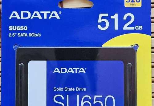 SSD накопитель adatasu650 512 гб