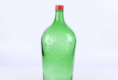 Бутыль винная 7 литров "пузан", зеленое стекло