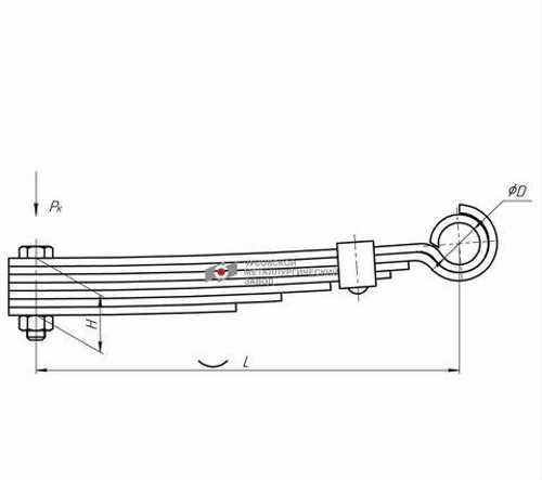 Рессора кабины для камаз 5460, 6460 7 листов