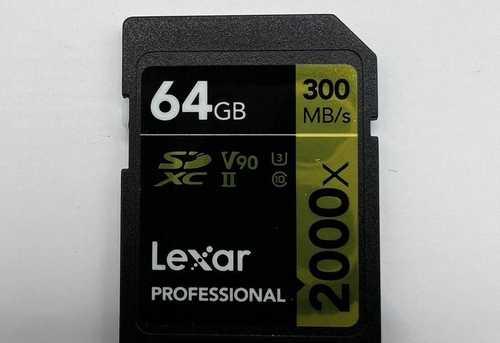 Карта памяти Lexar professional 64GB