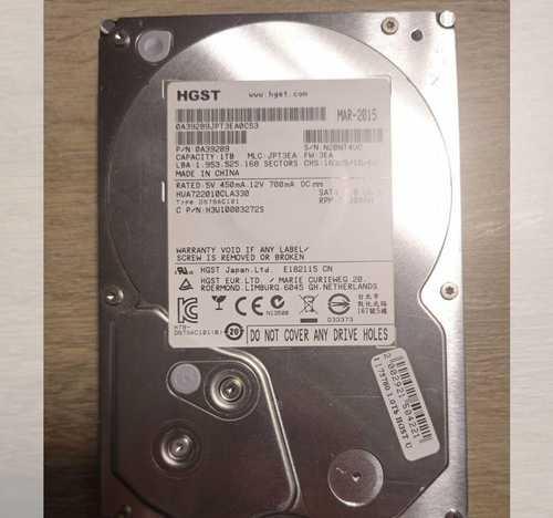 Жесткий диск 1 тб hgst