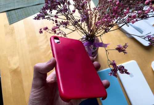 Чехол Apple Silicone Case iPhone Xs Max Red