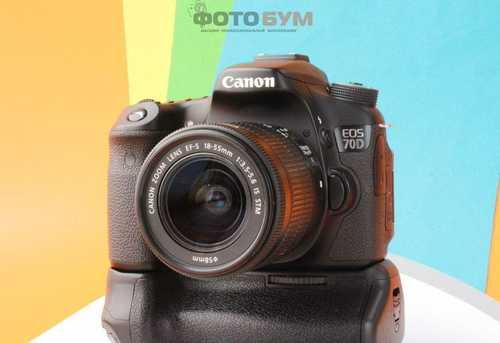 Canon 70D kit 18-55 IS STM + Батблок BG-E14