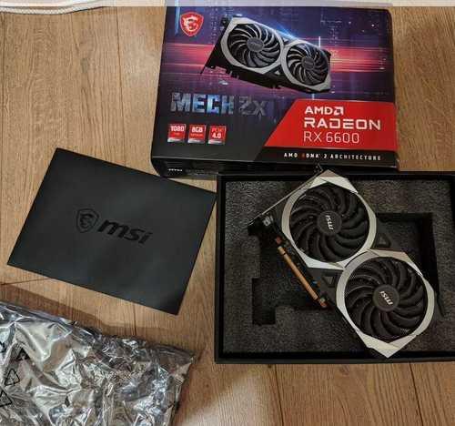 Видеокарта AMD Radeon RX 6600 MSI mech 2x 8GB