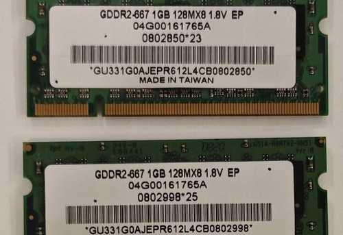 Модуль оперативной памяти SO-dimm DDR-2 1Gb