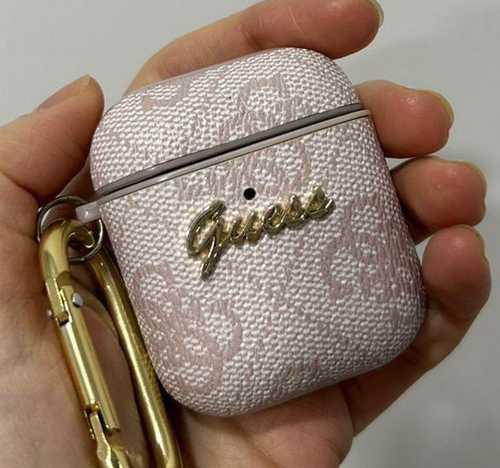 Чехол Guess на наушники Airpods 1, 2 оригинал