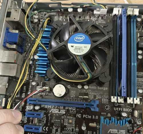 Комплект, core i5 3570k, p8h77m pro