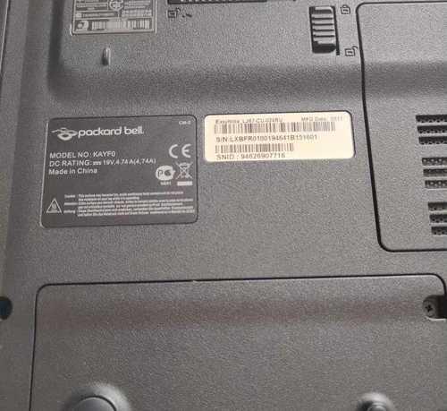 Packard bell ms2384 нет изображения