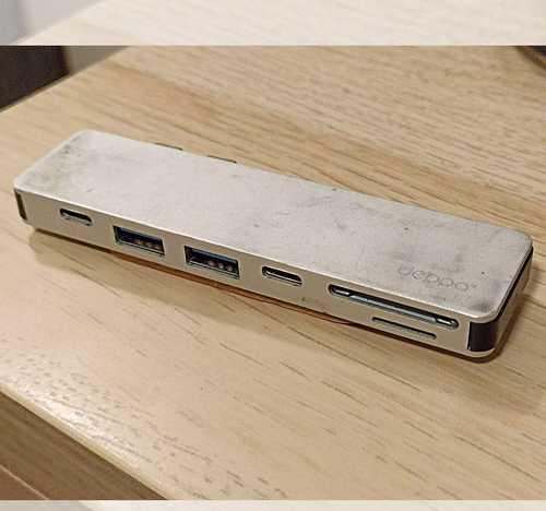 Хаб (разветвитель) Deppa USB-C для MacBook 7-в-1