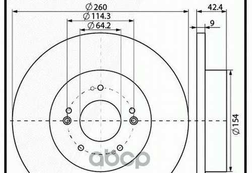 Диск тормозной зад ADC0563 allied nippon