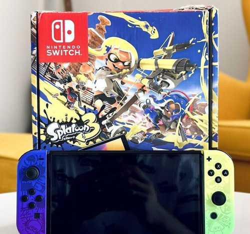 Прошитый/Nintendo Switch Oled (64 512GB) Splatoon