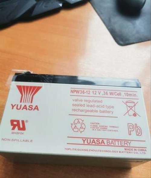 Аккумуляторная батарея yuasa для ипб (б/у)