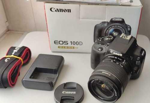 Canon 100D kit 18-55mm III в отл.сост
