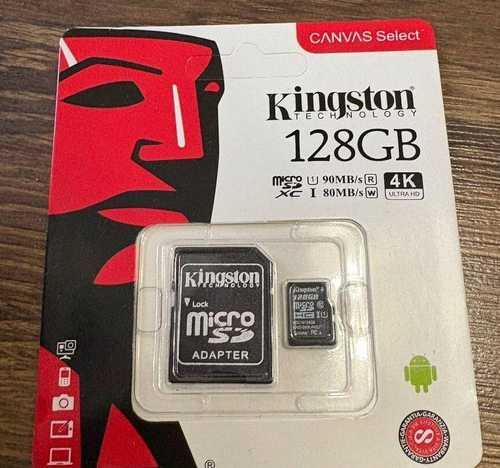 Карта памяти microsd 128 гб Kingston