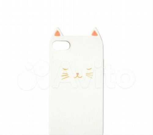 Чехол для iPhone мягкий силиконовый "Кошка" (6 7 & 8)