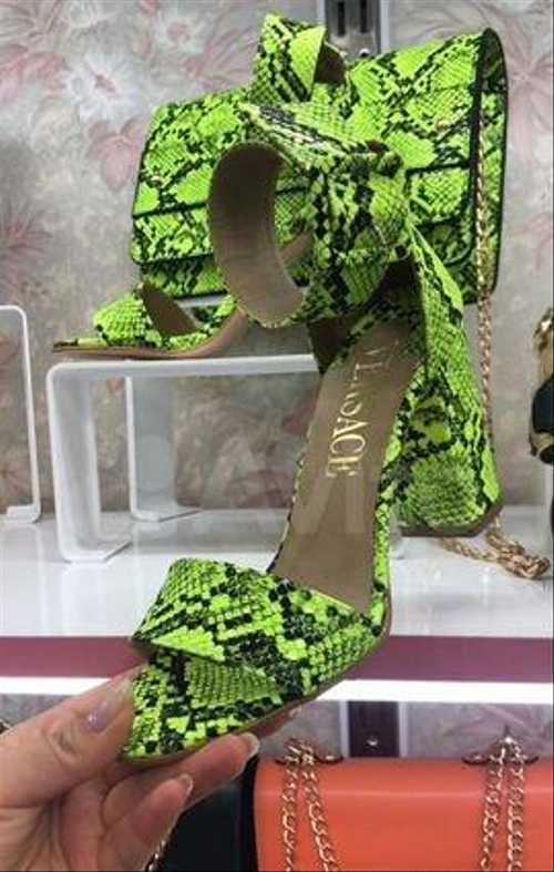 Туфли брендовые женские versace в комплекте с сумк