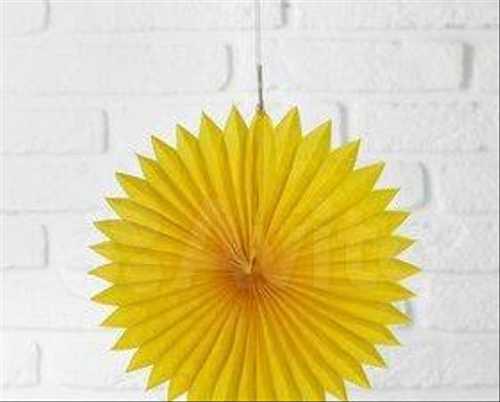 Изделие из бумаги декор «Круг», 25 см, цвет жёлтый