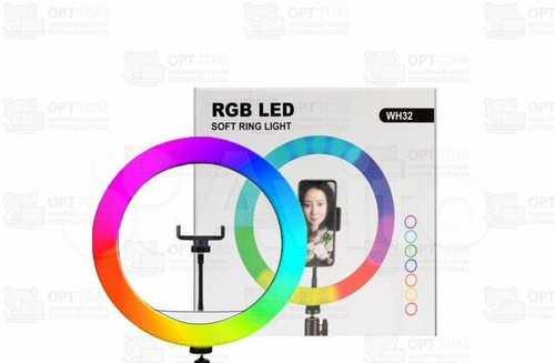 Кольцевая LED-RGB лампа WH-32 (32см - цветная)