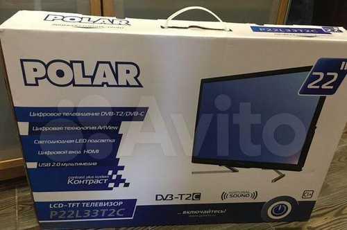 Новый телевизор polar 22 дюйма