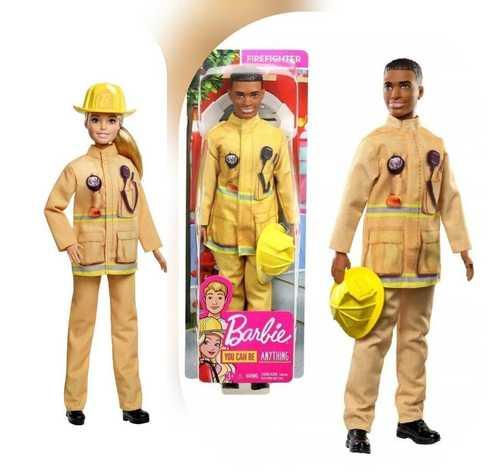 New Barbie Барби и Кен Пожарный Mattel