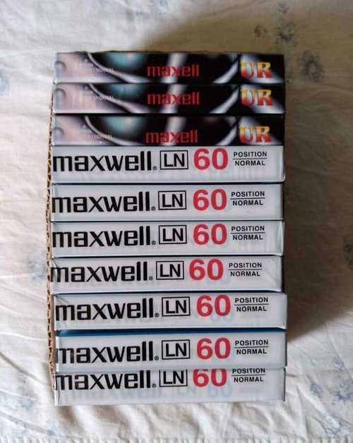 Аудиокассета maxwell. LN 60, maxell UR 90