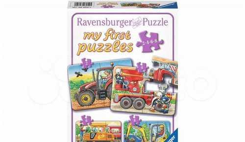 Набор пазлов Ravensburger "Строительная техника", 2-4-6-8 деталей (R06946)
