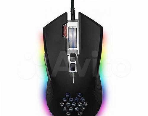 Игровая мышь hiper Aero A-1 чёрная (USB, 8 кнопок
