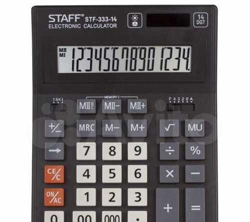 Калькулятор Staff plus настольный, 14 разрядов, двойное питание, 200x154 мм (STF-333-14)