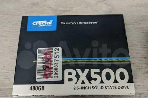 Новый SSD 480 гб Crucial гарантия 3 года