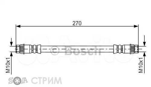 Bosch 1987476493 Шланг тормозной peugeot/renault 265мм зад.лев