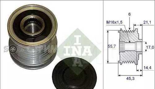 INA 535003610 Шкив генератора