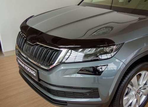 Дефлектор капота на Skoda Kodiaq, 2017-2020 г.в