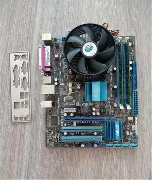 Связка на LGA775 Asus P5G41T-M LX+Quad Q8300+4Gb