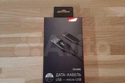 Дата-кабель USB-micro-usb CBL208BK