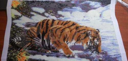 Тигр картина из бисера