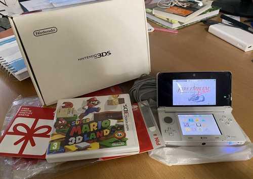 Игровая приставка Nintendo 3ds ice white + sky3ds