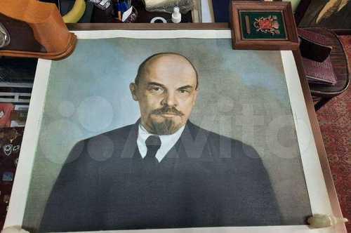 Новые репродукции В.И Ленин печать на холсте СССР
