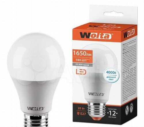 Лампа LED wolta A65 20Вт 1800лм Е27 4000К 1/50