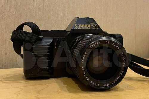 Пленочный фотоаппарат Canon T70 с объективом