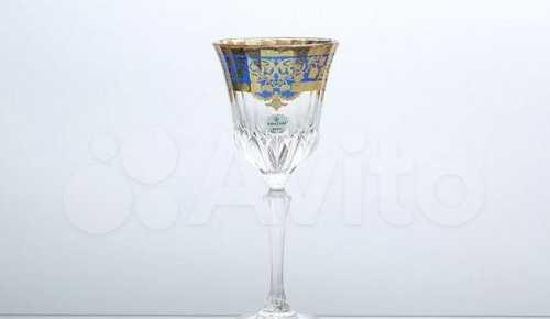 Набор бокалов для вина Astra Gold Natalia Golden Blue Decor 280мл(6 шт)