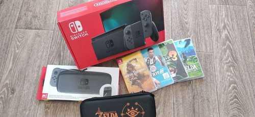 Nintendo switch (128gb, 4 game card)