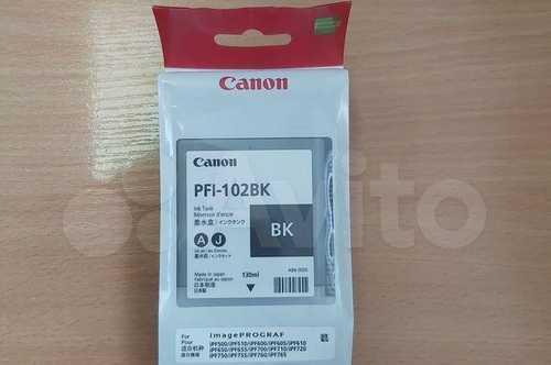 Оригинальный картридж Canon PFI-102BK Черный