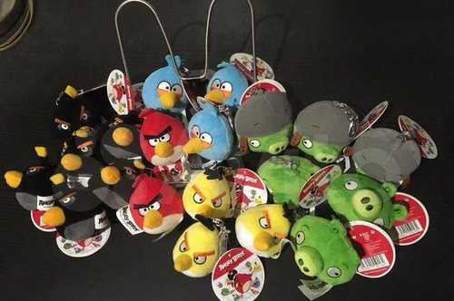 Брелоки-игрушки Angry Birds плюшевые