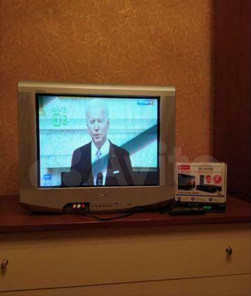Телевизор бу sony + TV приставка