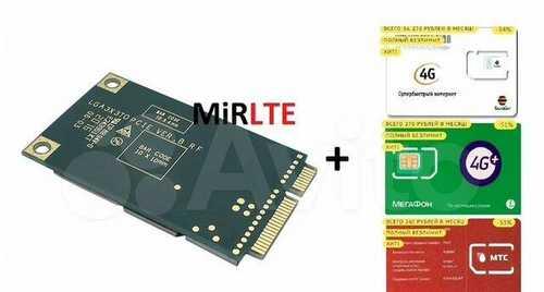 Модем 3G/4G Mini PCI-e Huawei me909 Сим