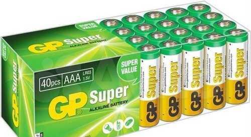 Батарея GP Super Alkaline 24A LR03, 40 шт. AAA