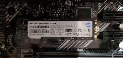 SSD Hp Ex900 Pro 256gb NVMe на гарантии
