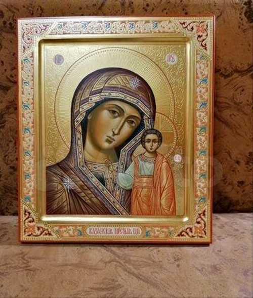 Икона рукописная- Казанская Божья Мать