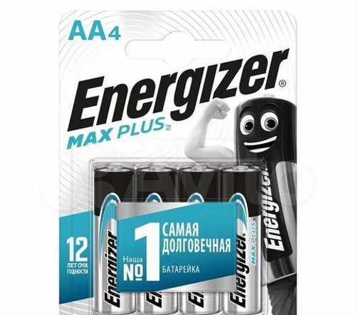 Energizer Max Plus AA/LR6 Батарейка алкалиновая, Форм-фактор аа, 4 шт